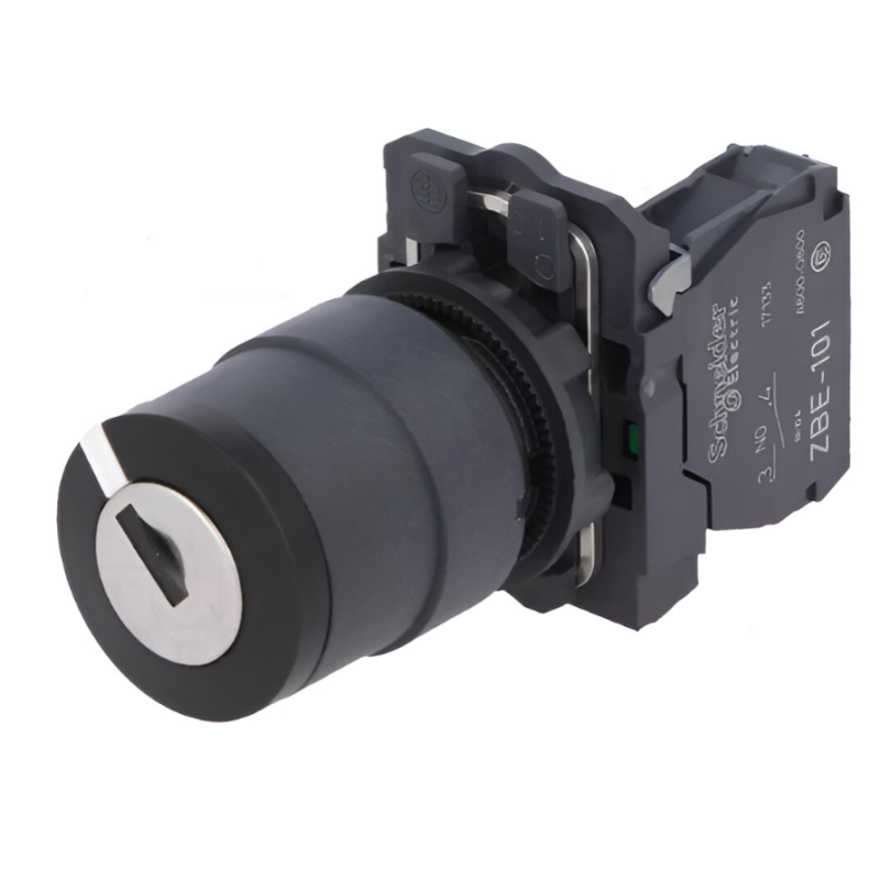 XB5-AG41 dviejų padėčių perjungimo raktas su fiksacija, su ištraukiamu ...